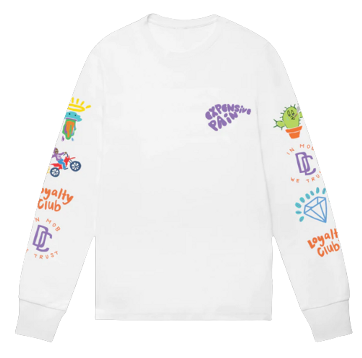Meek Mill Merch Purple Expensive White Long Sleeve | WHAT’S ON THE STAR?