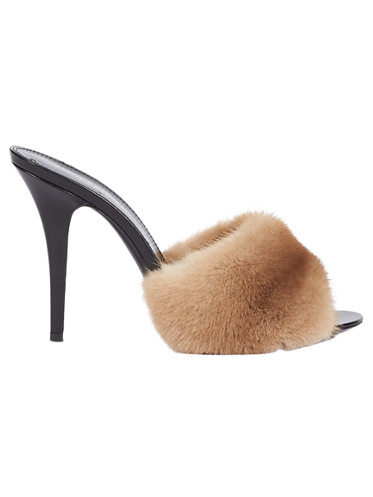 Saint Laurent Tan Mink Roy Mink Fur & Leather Mules | WHAT’S ON THE STAR?