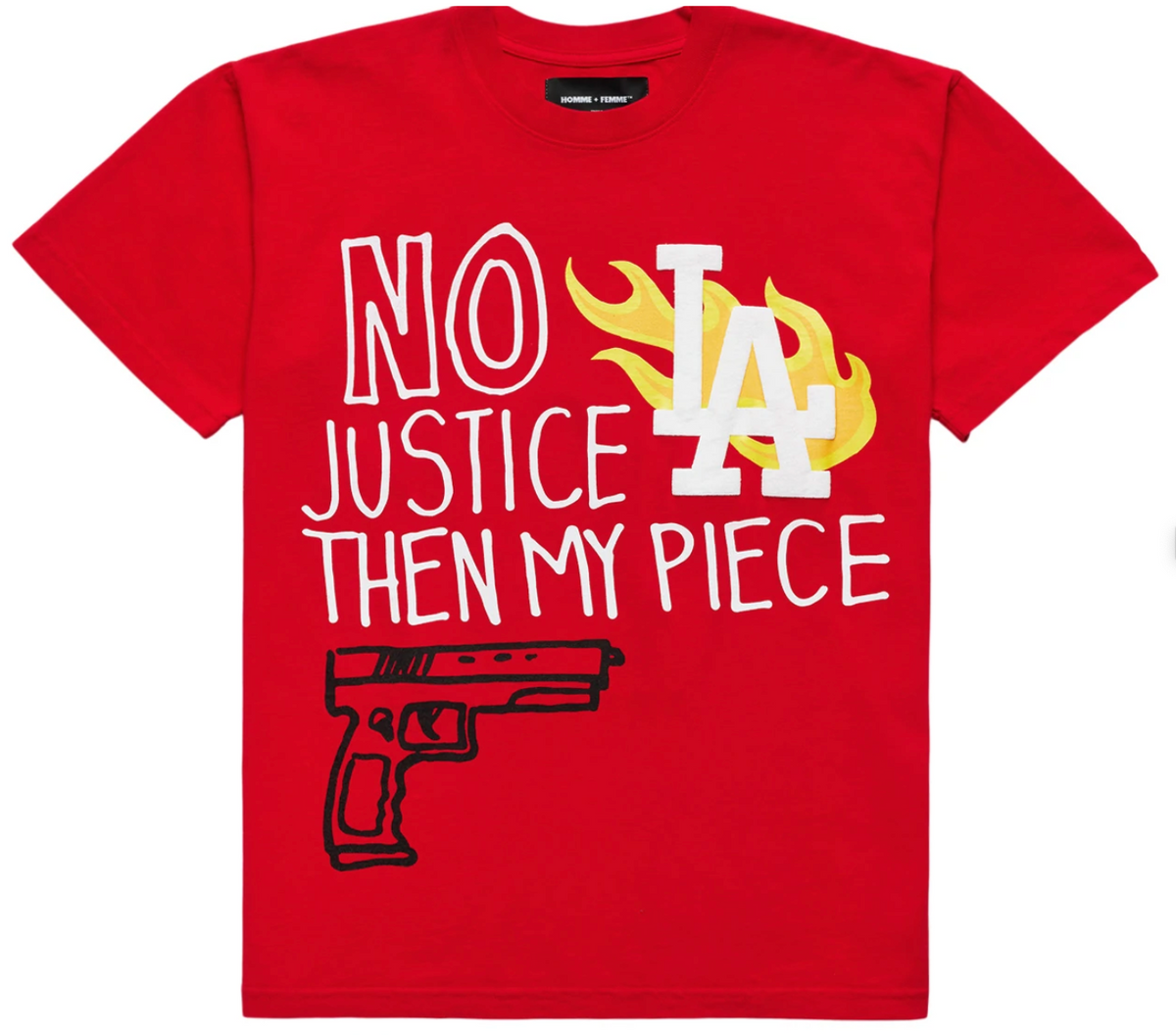 Homme + Femme La Riots Red T-Shirt | WHAT’S ON THE STAR?