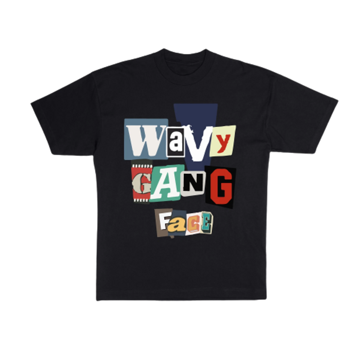 BabyFace Ray Merch Black Wavy Gang Face T-Shirt | WHAT’S ON THE STAR?