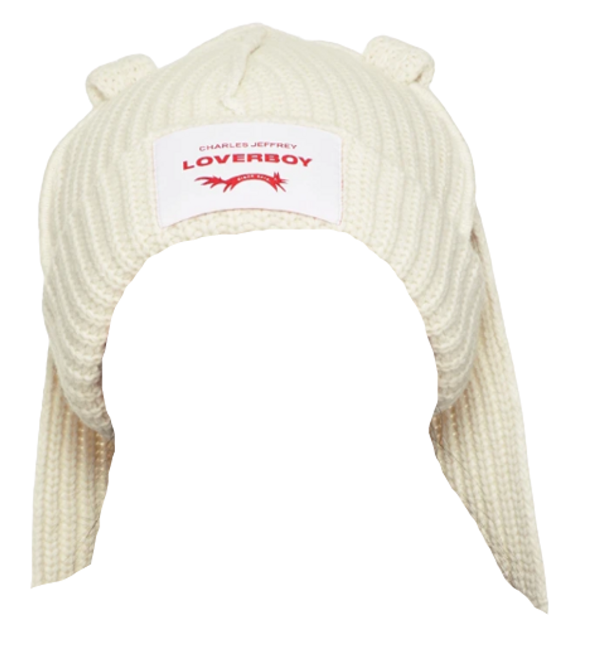 Loverboy by Charles Jeffrey White Wool Chunky Rabbit Beanie | WHAT’S ON ...