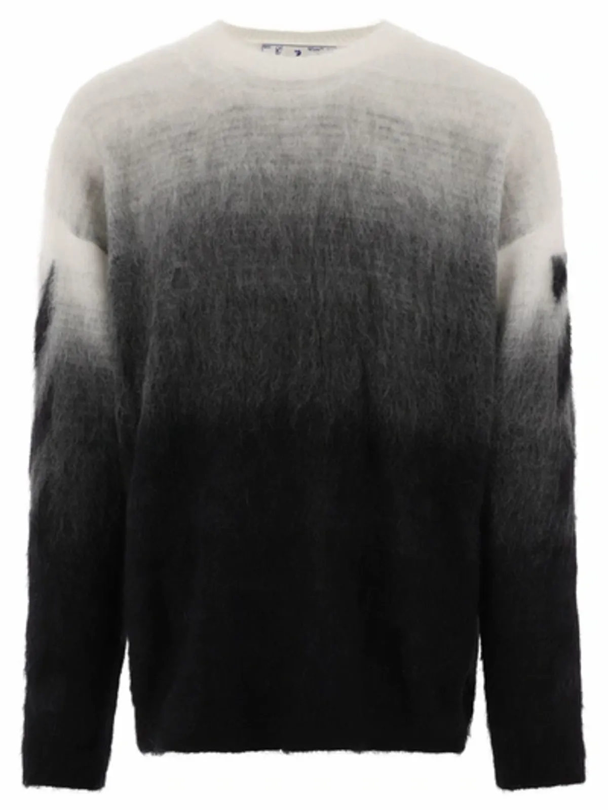 Off-White Diagonal Brushed Knit Crewneck Sweater | WHAT’S ON THE STAR?