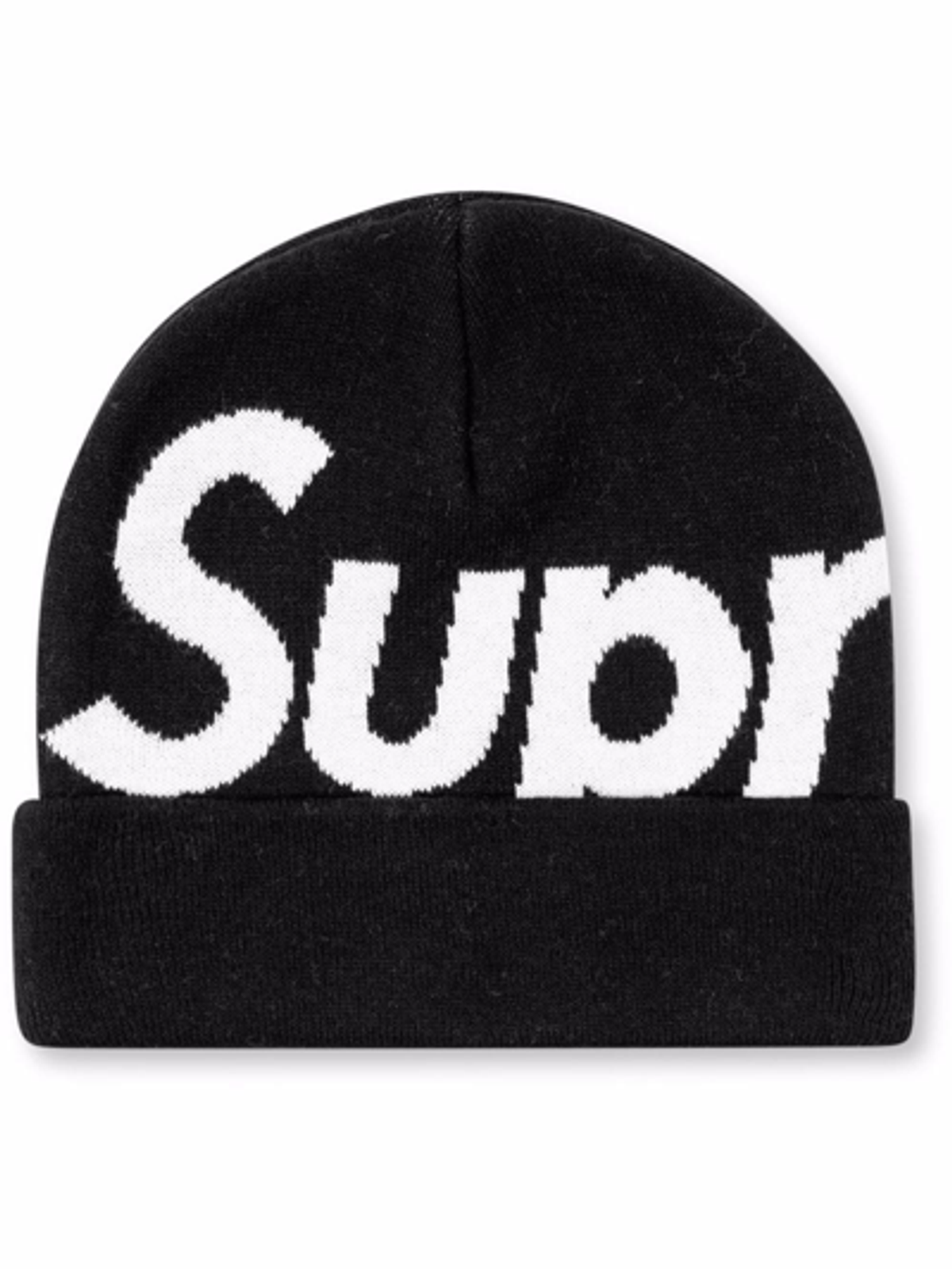 Supreme Big Logo Beanie Hat In Schwarz | WHAT’S ON THE STAR?
