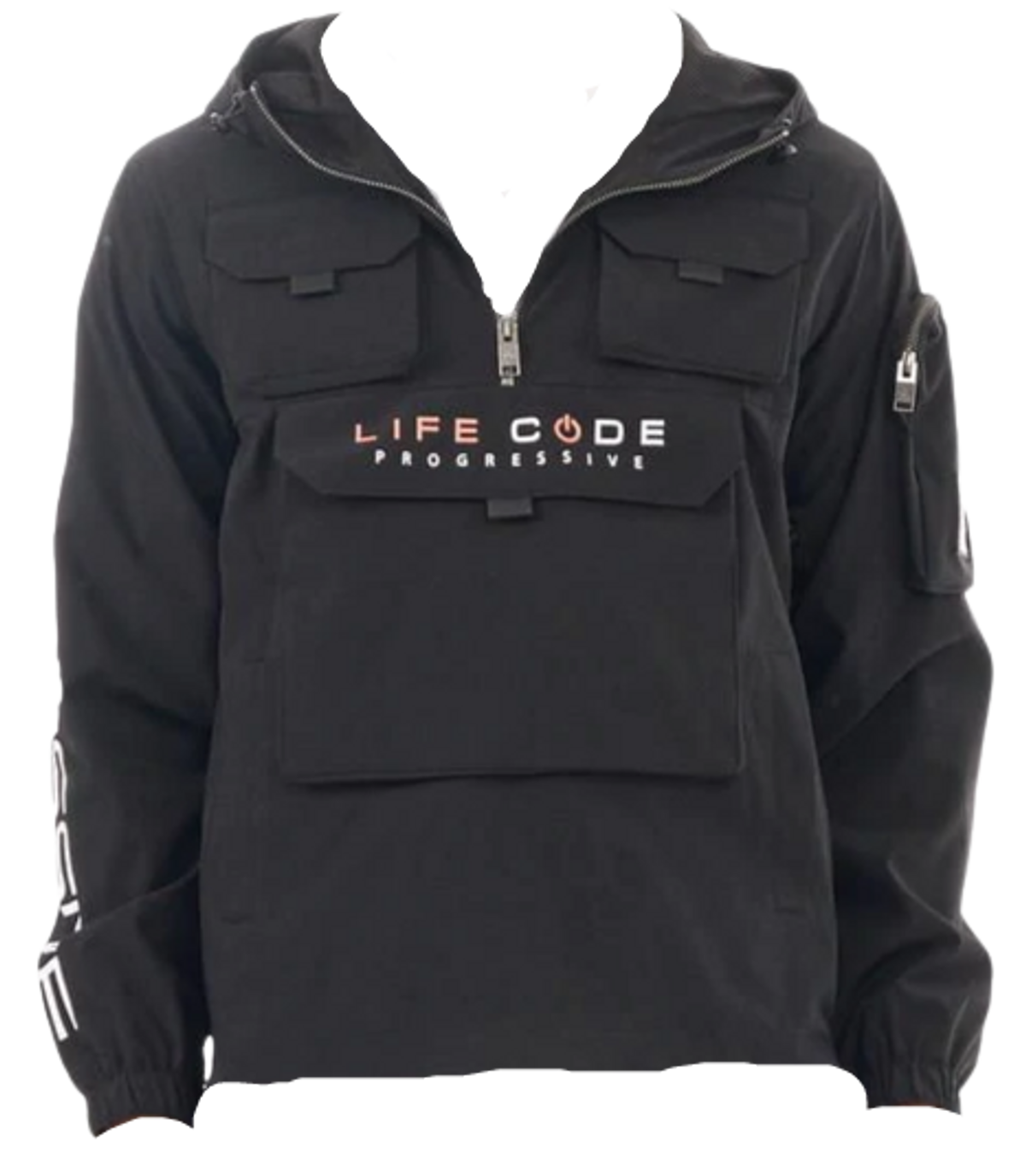 Life Code Black Pullover Windbreaker | WHAT’S ON THE STAR?