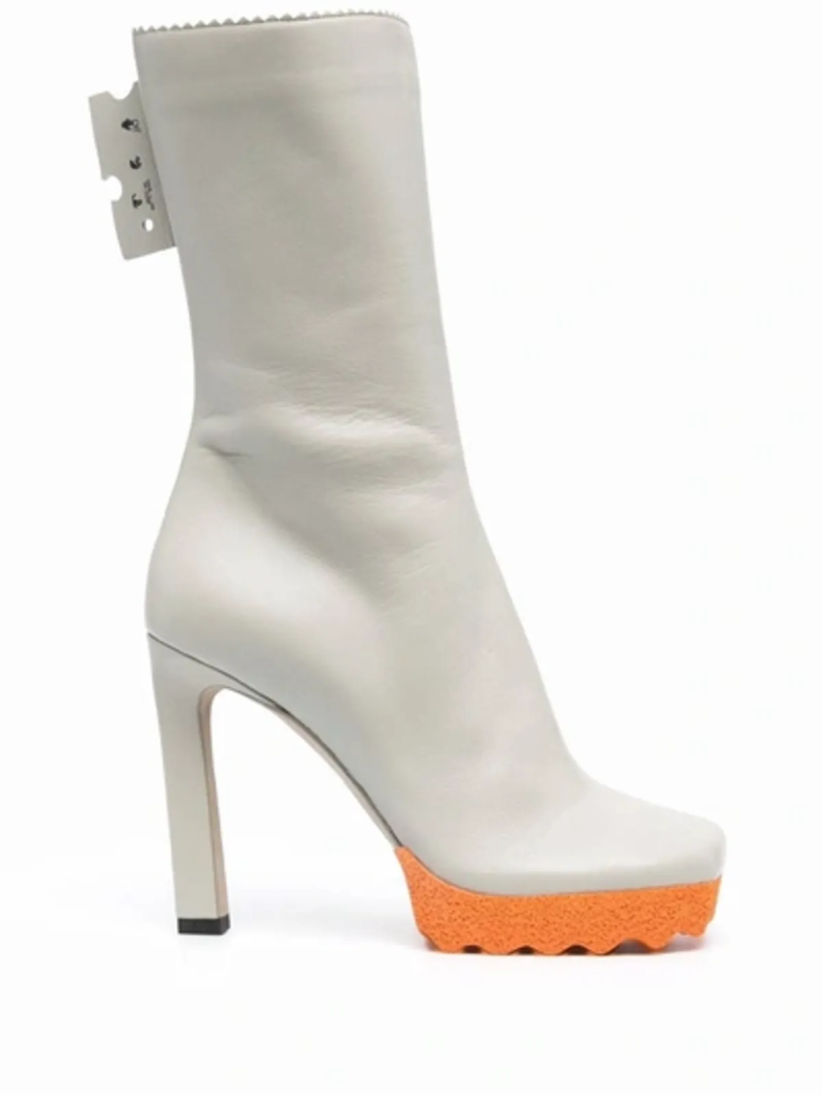 Off-White Napa Sponge Sole Stiletto Grey Boots | WHAT’S ON THE STAR?