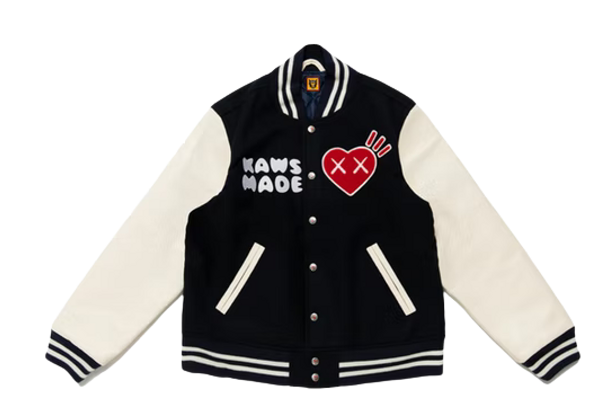 Human Made × Kaws Varsity Navy Jacket | WHAT’S ON THE STAR?
