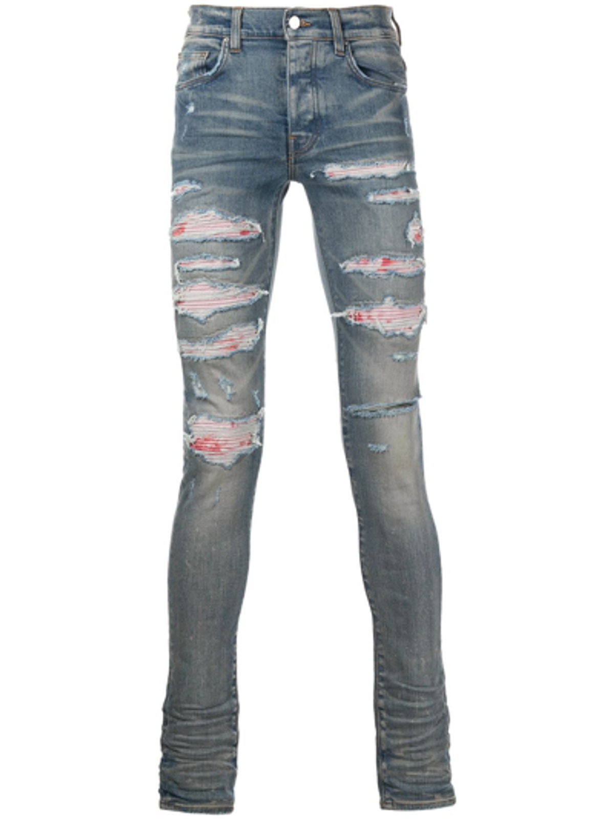 Amiri Ripped Skinny Jeans In Blau | WHAT’S ON THE STAR?