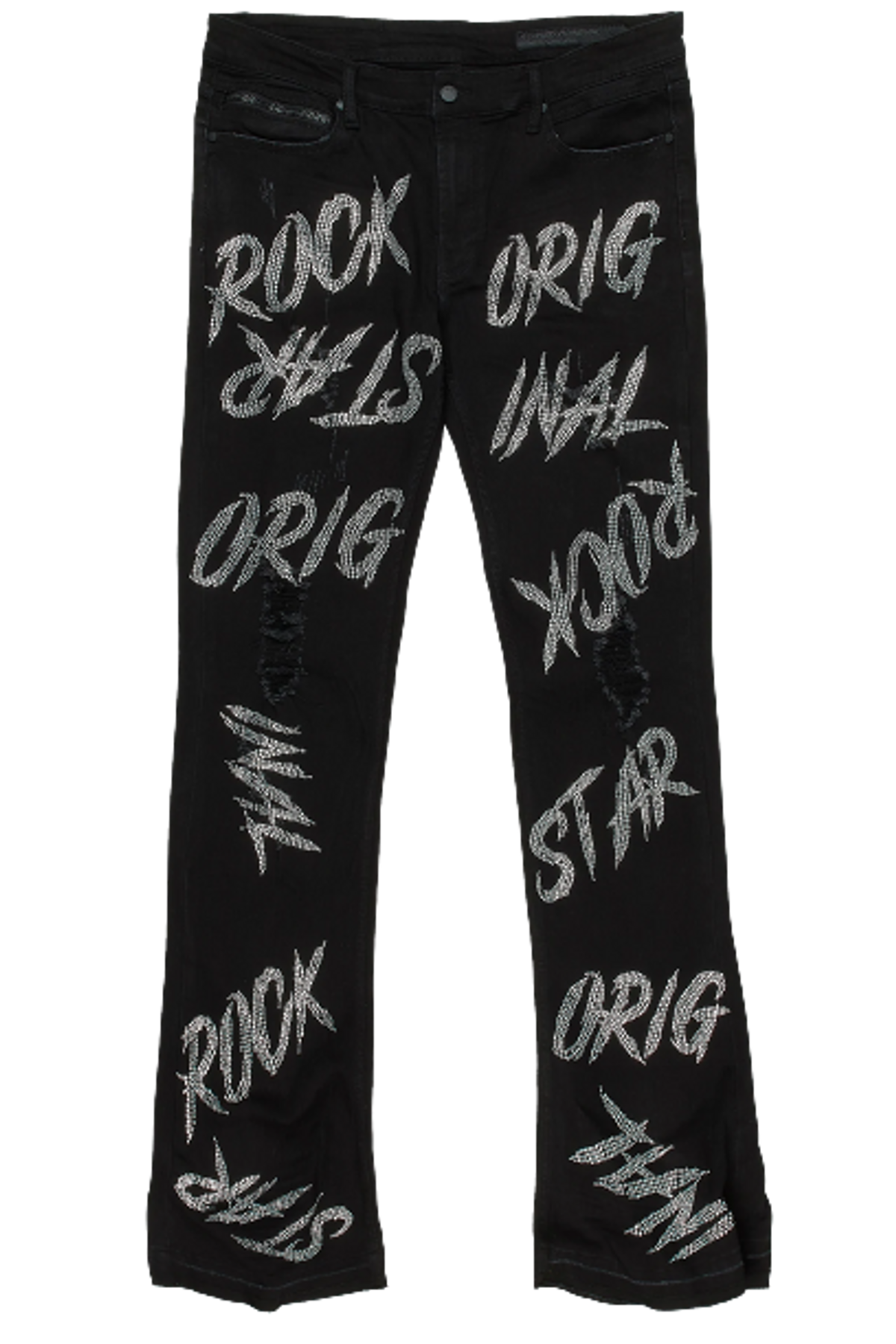 Fivio Foreign × Rockstar Original Cato Graphic Flare Jeans | WHAT’S ON ...