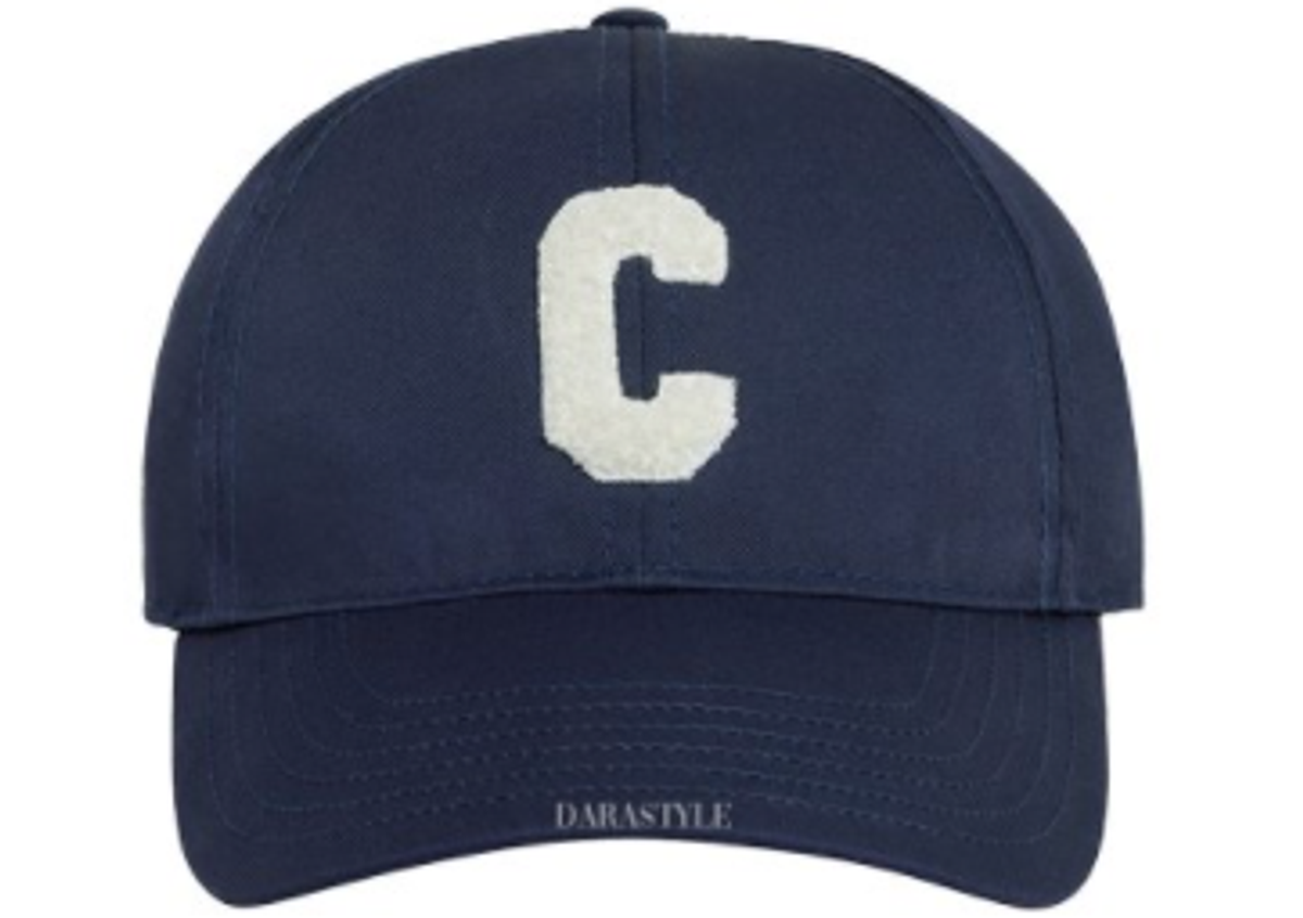 Celine Navy Blue C Logo Varsity Baseball Cap | WHAT’S ON THE STAR?