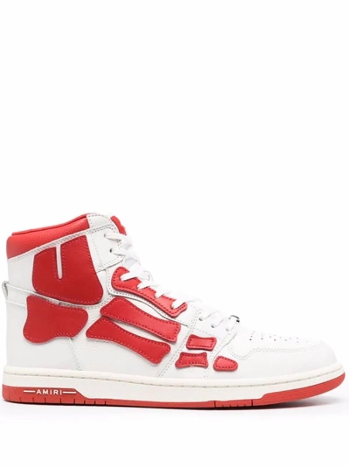 Amiri Skeleton Bone High-top Sneakers In Red | WHAT’S ON THE STAR?