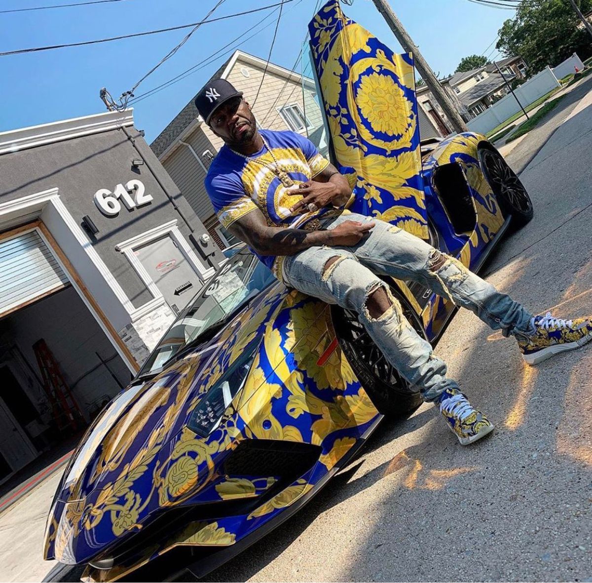 50 Cent Outfit from July 9, 2019 | WHAT’S ON THE STAR?