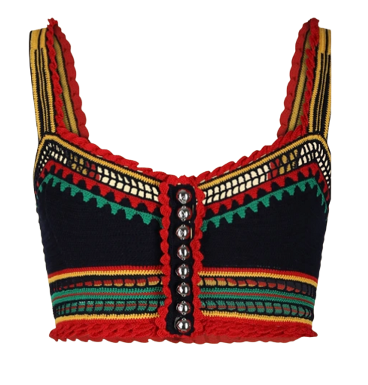 Paco Rabanne Endless Sunset Cropped Crocheted Cotton Top | WHAT’S ON ...