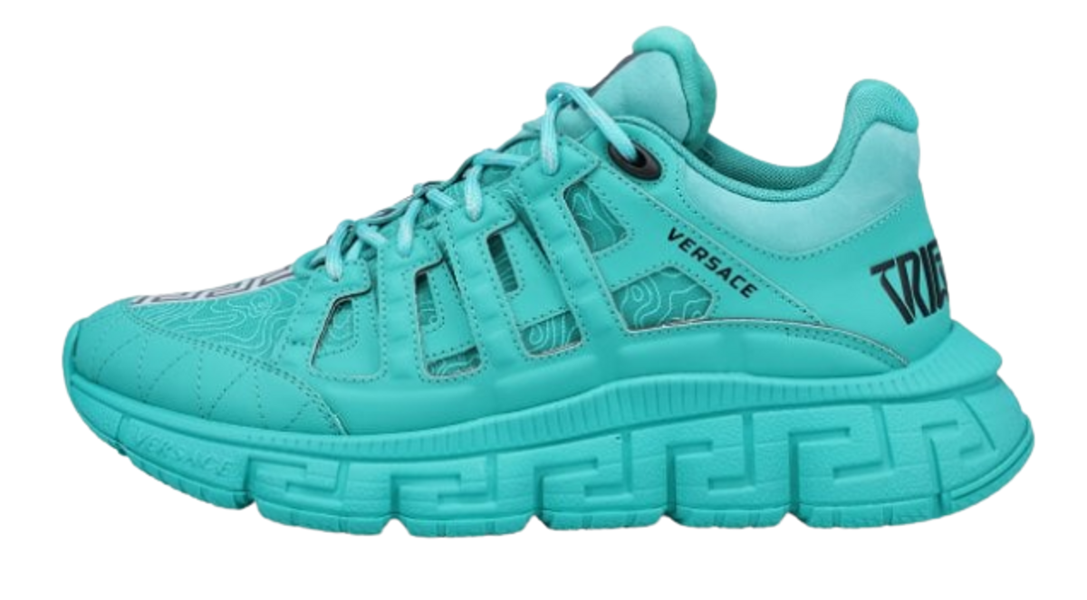 Versace Turquoise Chain Link Trigreca Sneakers | WHAT’S ON THE STAR?
