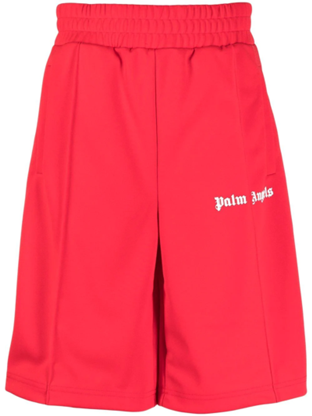 Palm Angels Logo-Print Red Track Shorts | WHAT’S ON THE STAR?