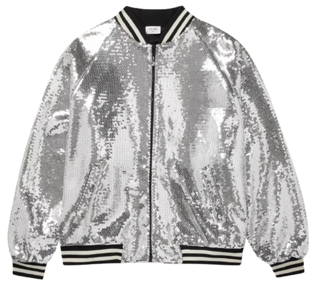 Celine Logo Cotton Fleece Light Grey Teddy Jacket | WHAT’S ON THE STAR?