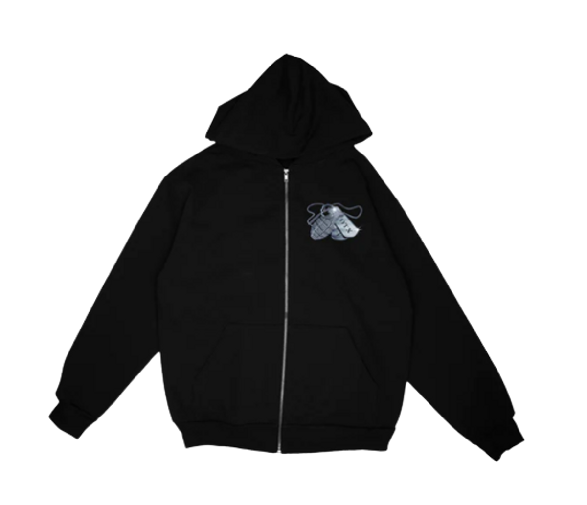OhGeezy Merch Army Zip Up Hoodie | WHAT’S ON THE STAR?