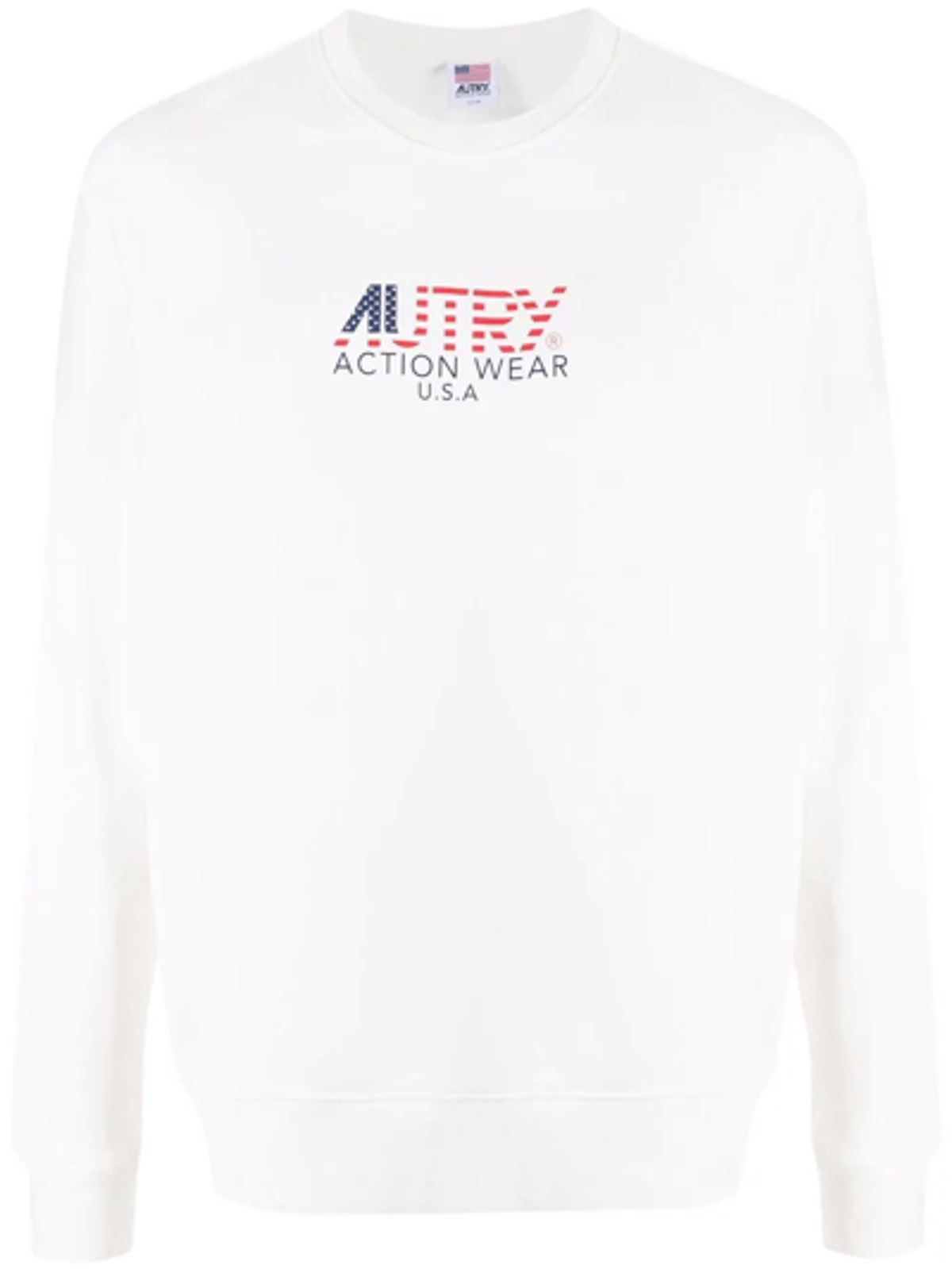Autry Logo Print Crewneck White Sweatshirt | WHAT’S ON THE STAR?
