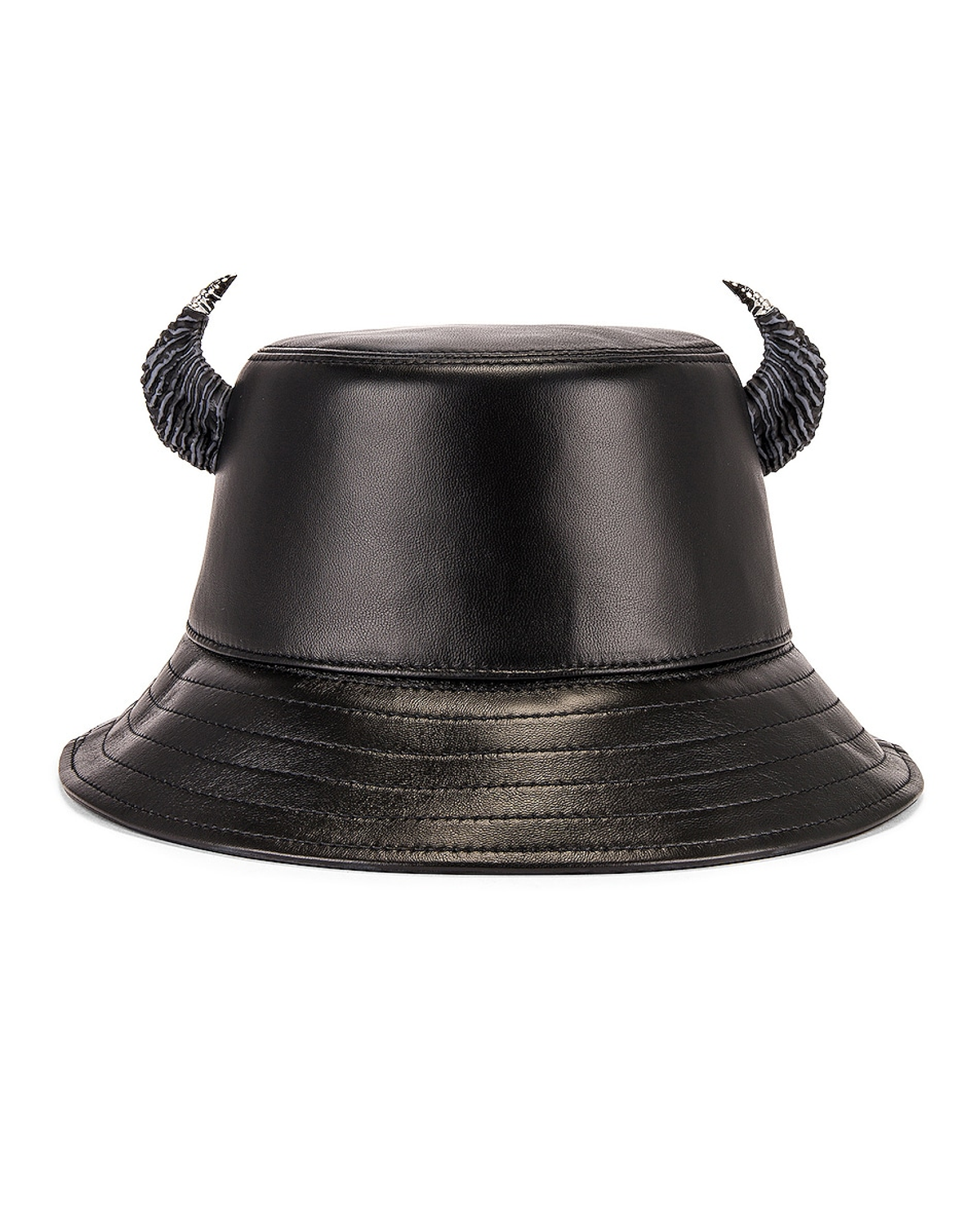 Givenchy Black Leather Horns Bucket Hat | WHAT’S ON THE STAR?