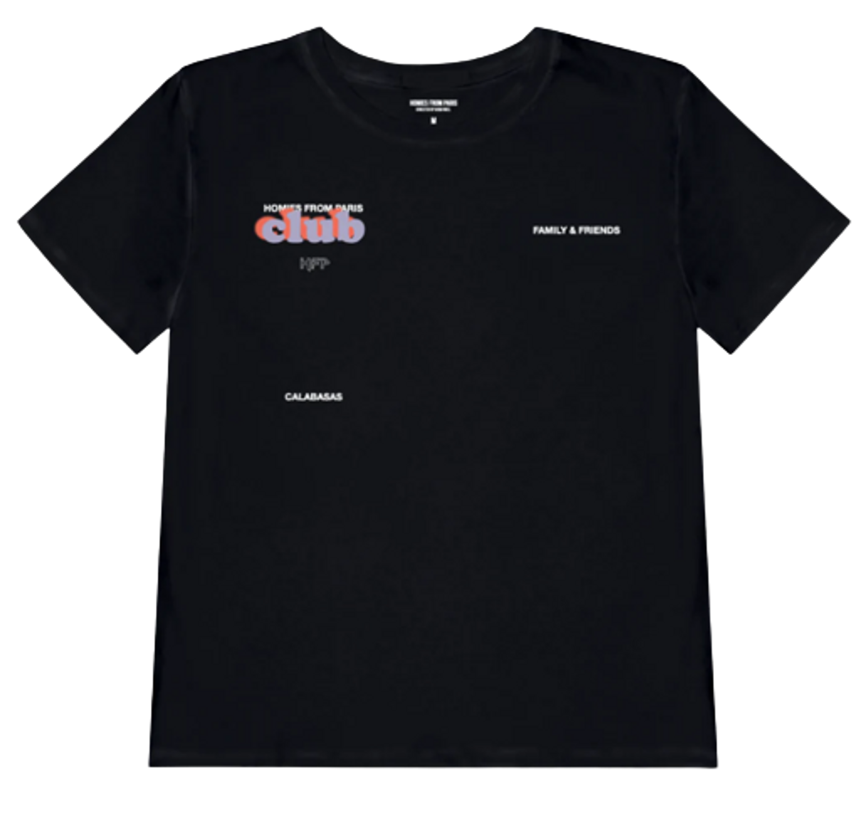 Homies From Paris Calabasas Black T-Shirt | WHAT’S ON THE STAR?