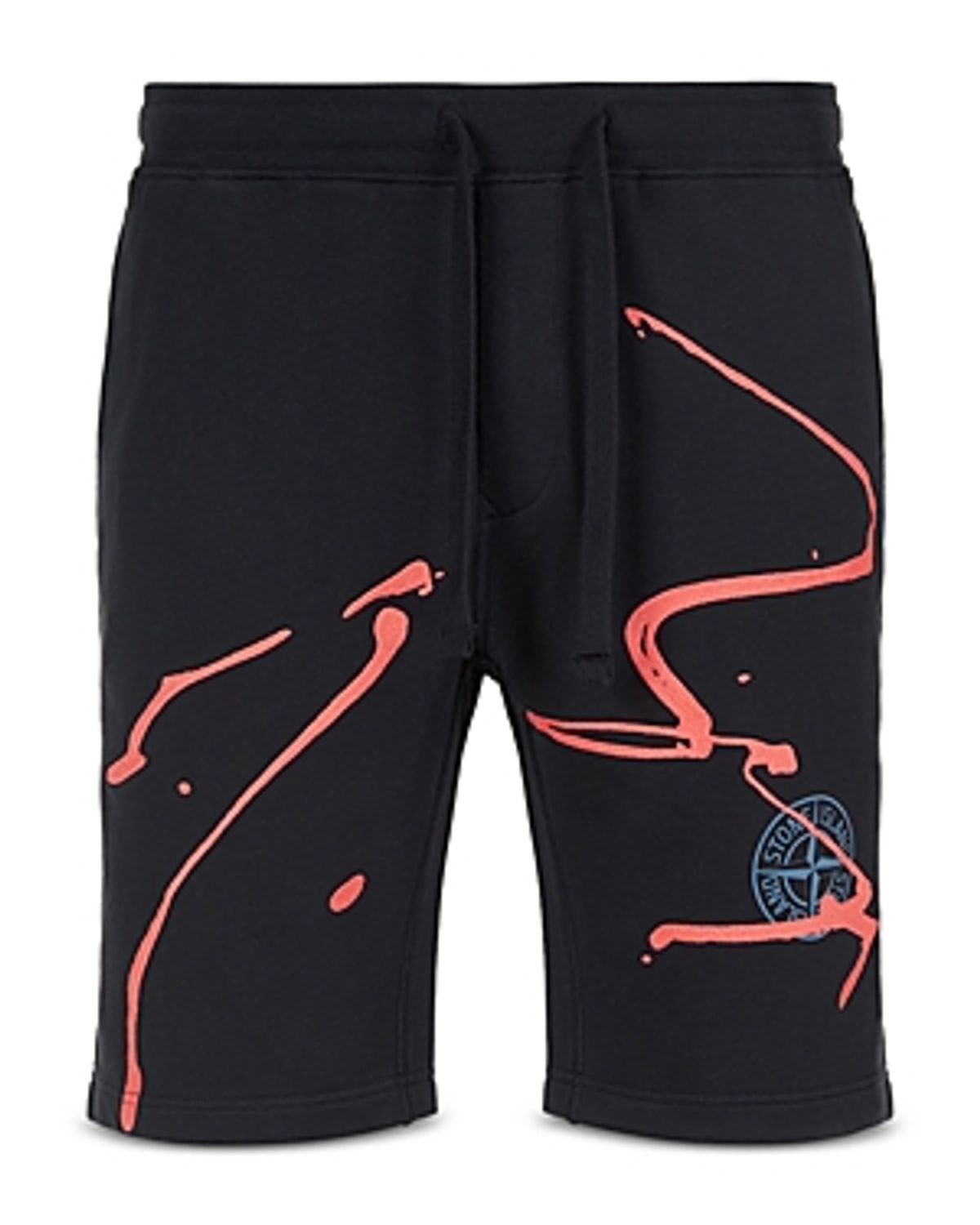 Stone Island Ink Three Embroidered Fleece Shorts | WHAT’S ON THE STAR?