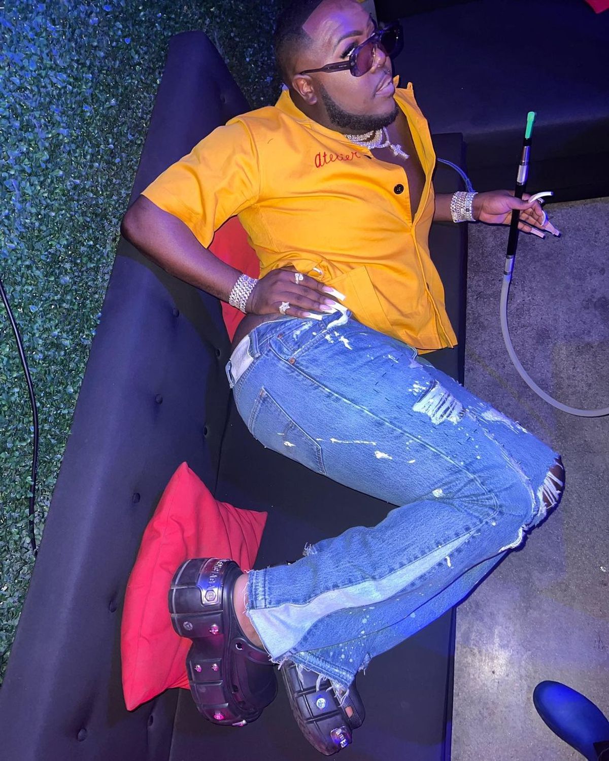 Saucy Santana Outfit from July 30, 2022 | WHAT’S ON THE STAR?