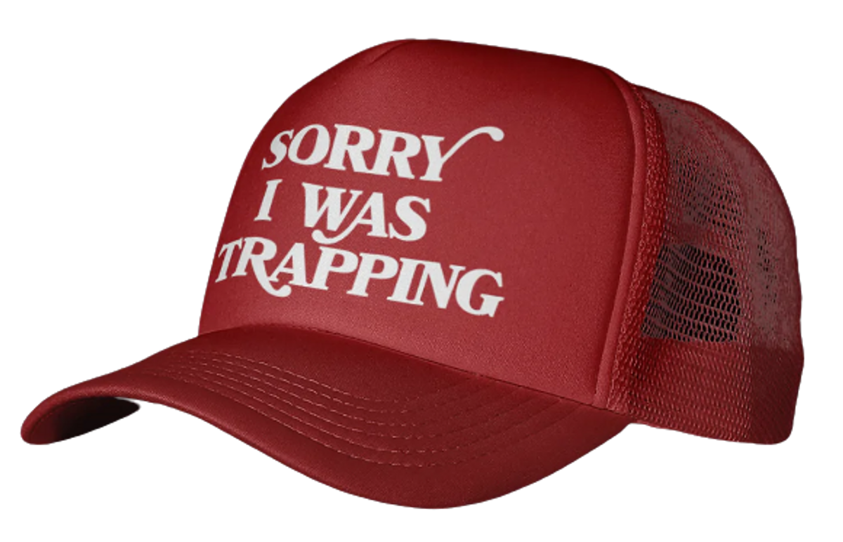 Sorry I Was Trapping Red Foam Trucker Cap | WHAT’S ON THE STAR?