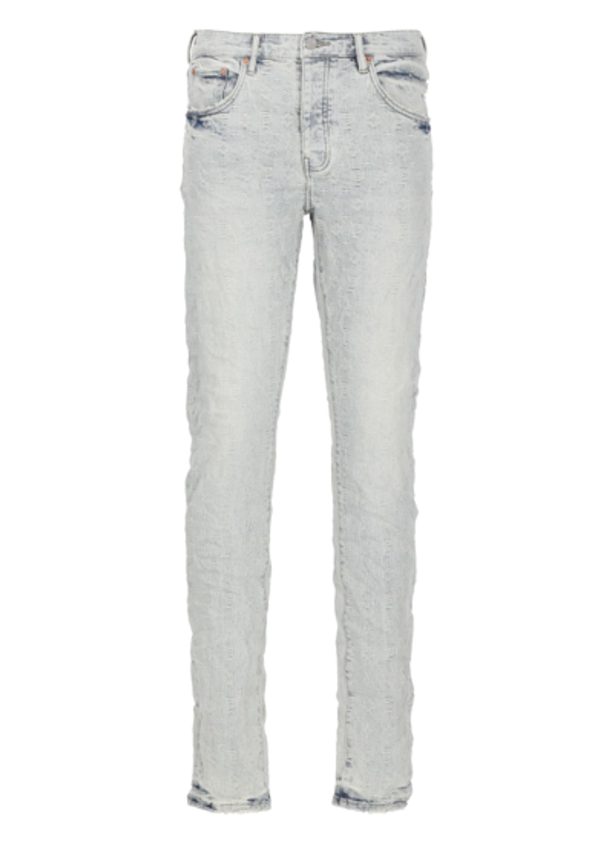 Purple Brand Monogram-Jacquard Slim-Fit Jeans | WHAT’S ON THE STAR?