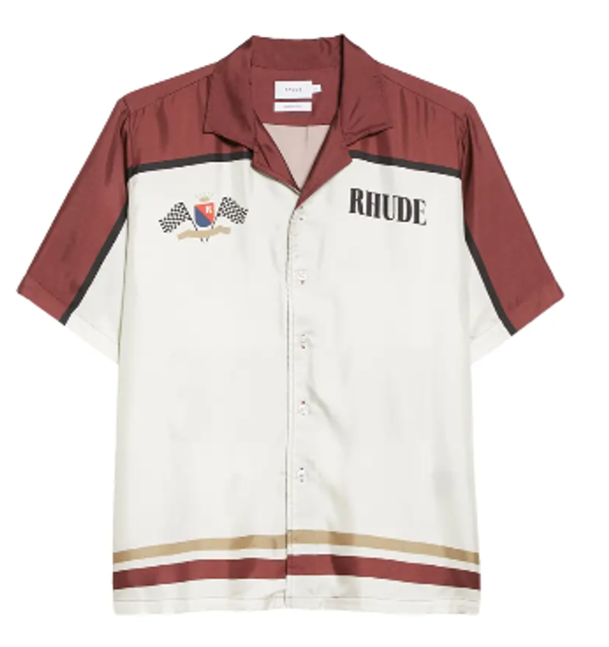 Rhude Racing Team Short Sleeve Silk Camp Shirt | WHAT’S ON THE STAR?