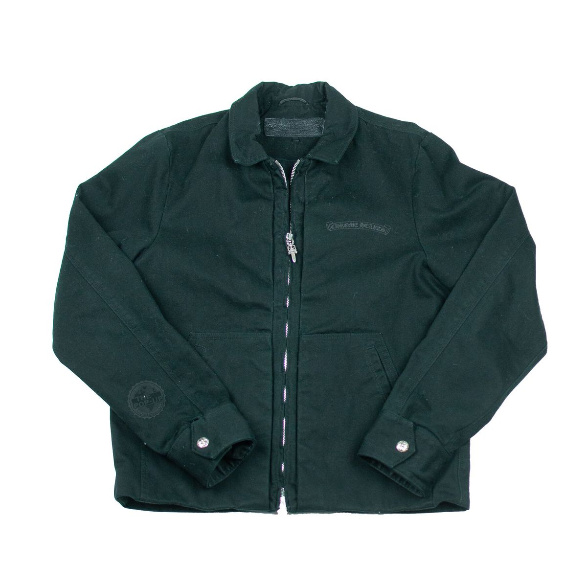 Chrome Hearts 'Made In Hollywood' Denim Zip-Up Jacket Black | WHAT’S ON ...