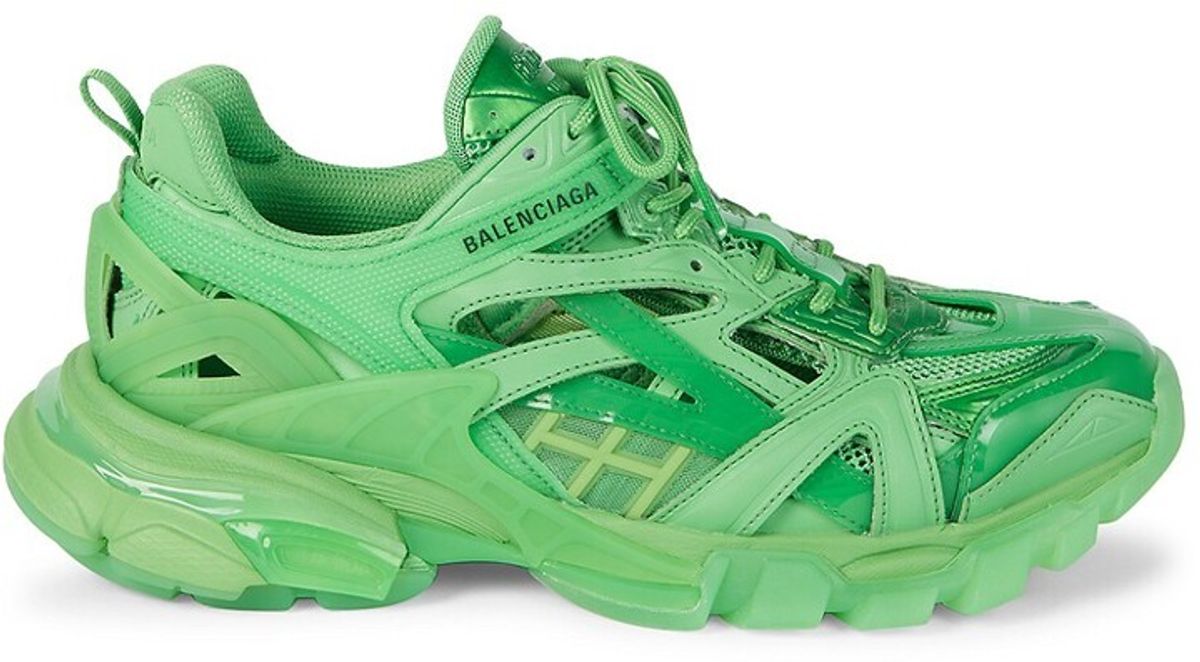 Balenciaga Track 2 Clear Caged Green Trainer Sneakers | WHAT’S ON THE STAR?