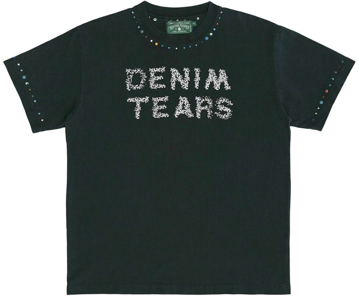 Denim Tears Rhinestone Wreath Black T-Shirt | WHAT’S ON THE STAR?
