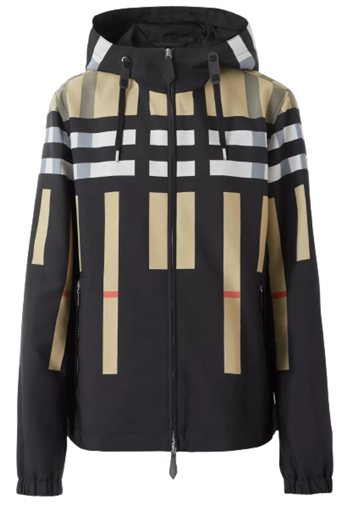 Burberry Sliced Check Nylon Hooded Jacket | WHAT’S ON THE STAR?
