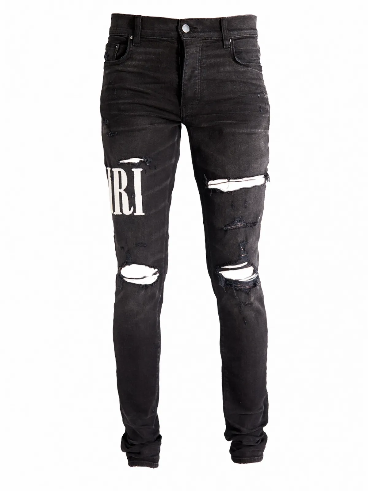 Amiri Distressed Embroidered Logo Jeans | WHAT’S ON THE STAR?