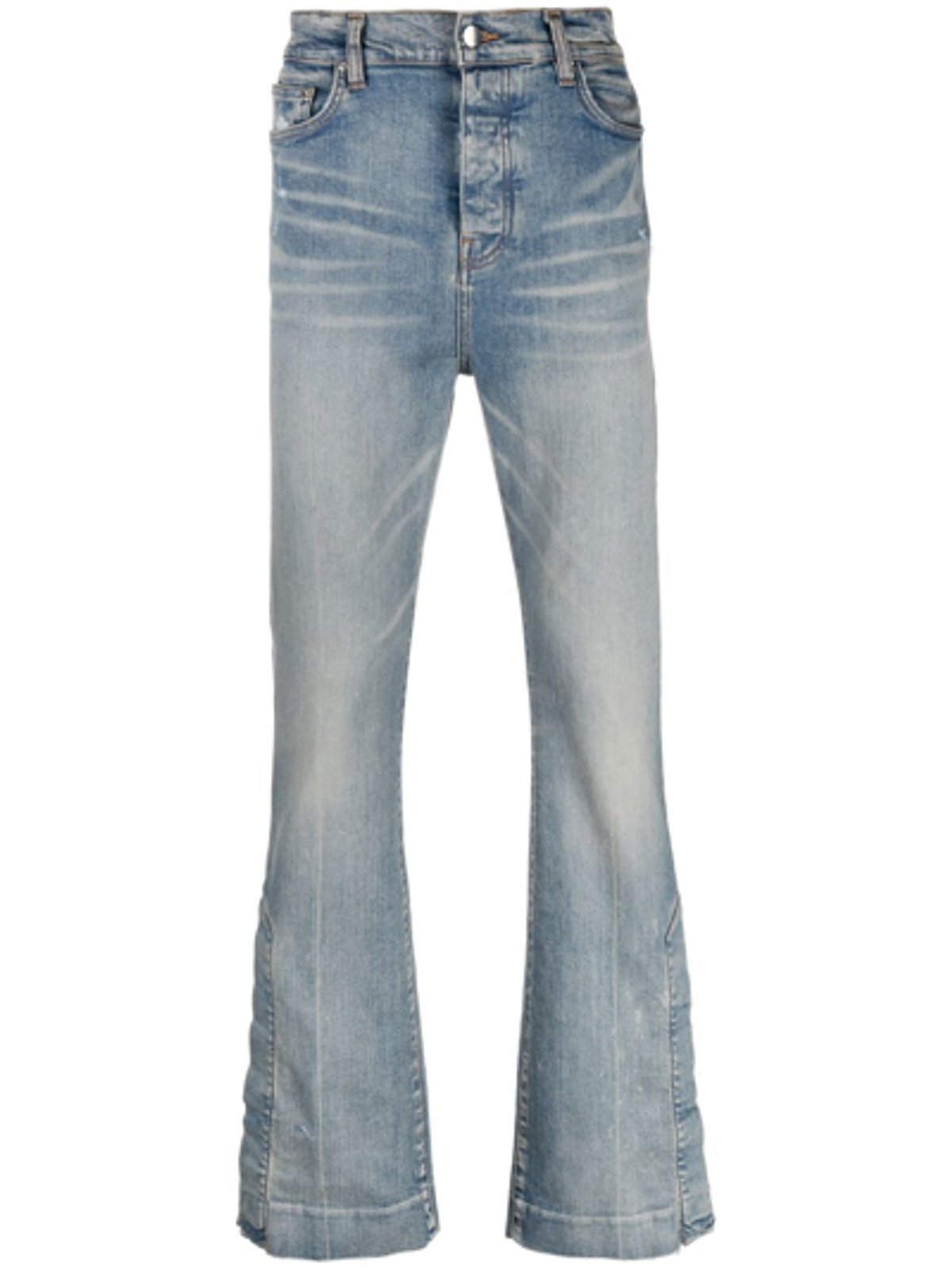 Amiri Stack Distressed Effect Flared Jeans | WHAT’S ON THE STAR?
