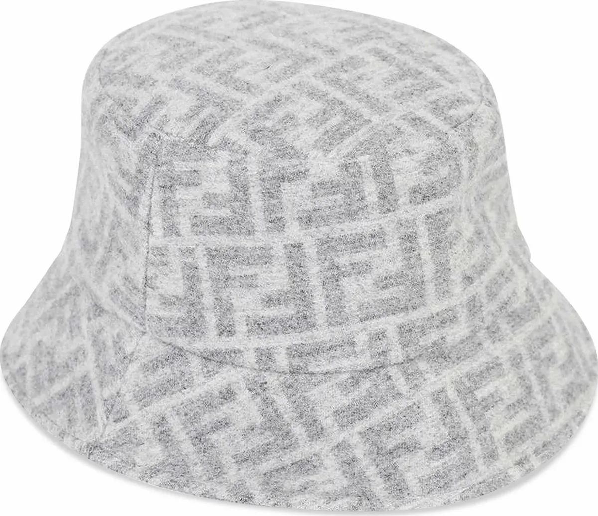 Fendi FF Jacquard Bucket Hat 'Grigio' | WHAT’S ON THE STAR?