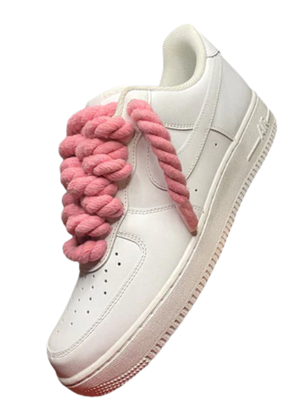 Custom Chunky Rope Laces AF1 Pink Sneakers | WHAT’S ON THE STAR?