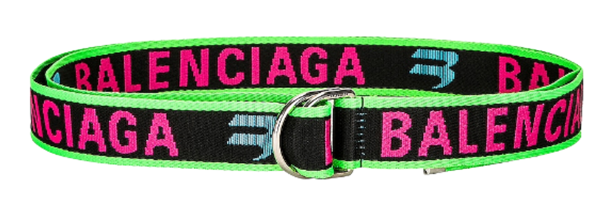Balenciaga Black Acid Green D-Ring Belt | WHAT’S ON THE STAR?