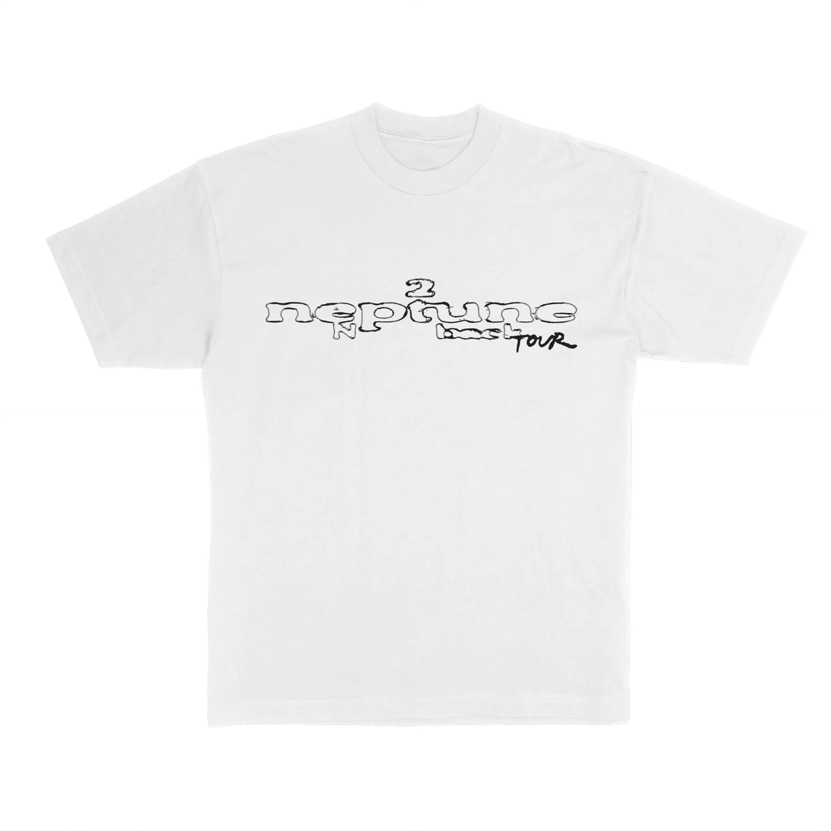 Lucki Merch 2022 2Neptune Tour - Lone Tune White T-Shirt | WHAT’S ON ...