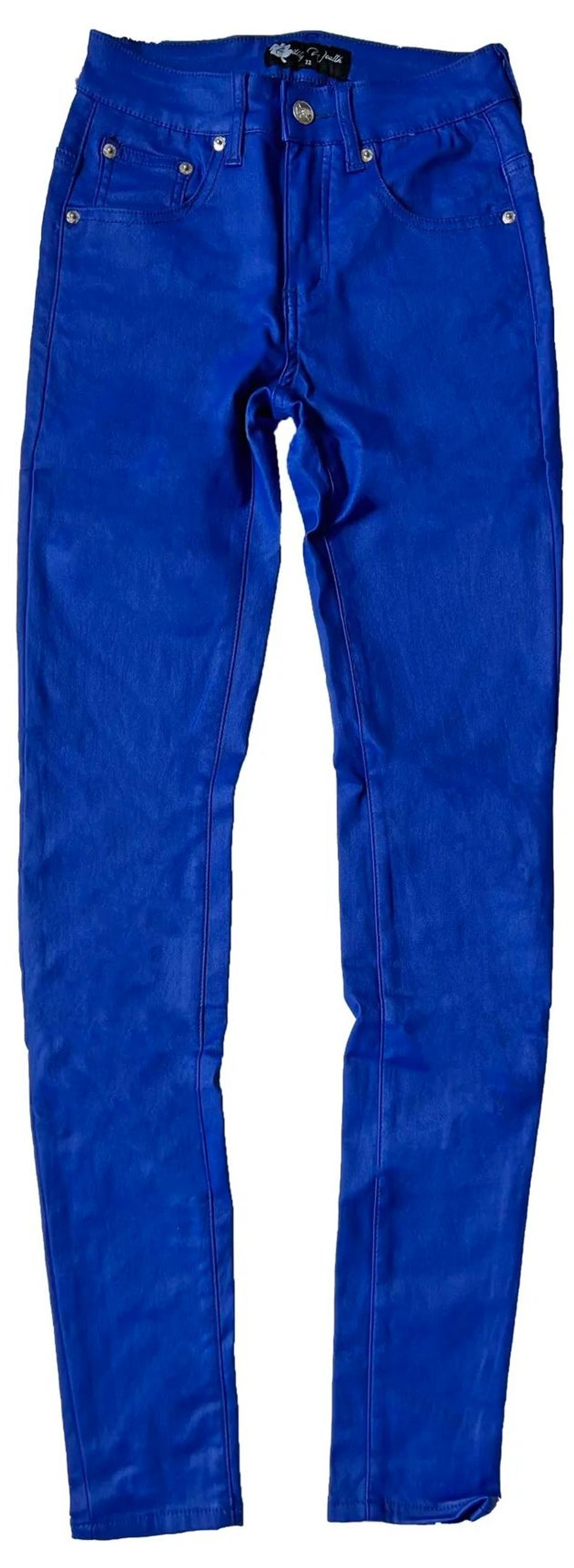 Filthy Wealth Blue Wax Denim Pants | WHAT’S ON THE STAR?