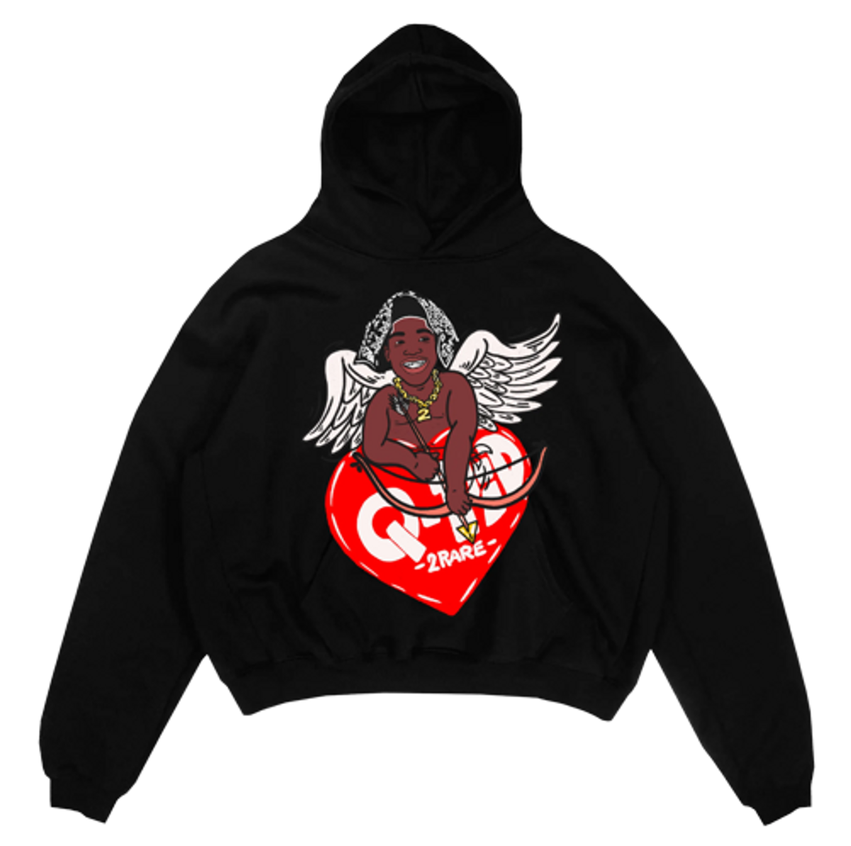 2Rare Merch 2022 Rare Q-Pid Black Hoodie | WHAT’S ON THE STAR?