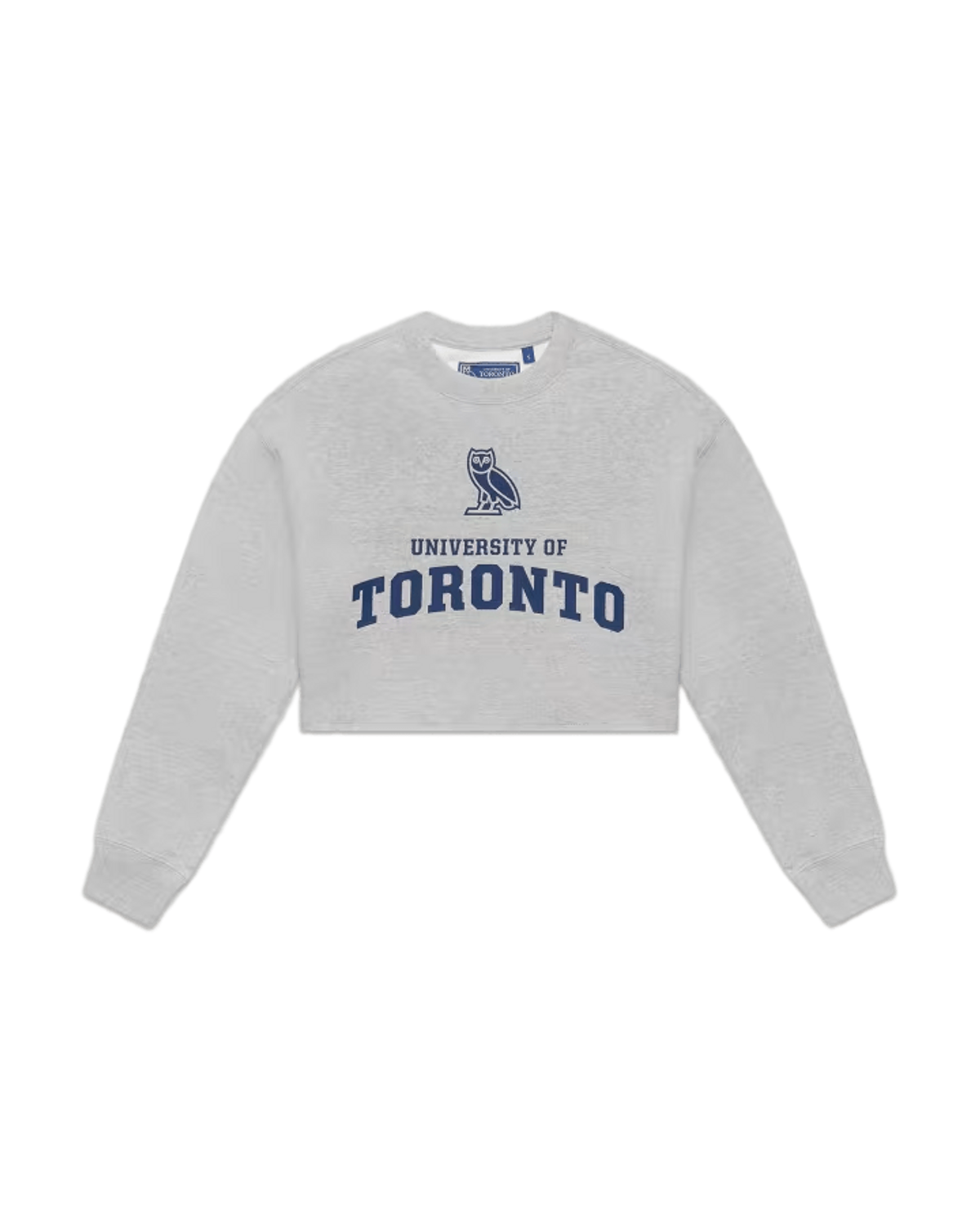 OVO × University of Toronto Merch 2022 Cropped Heather Grey Crew | WHAT ...