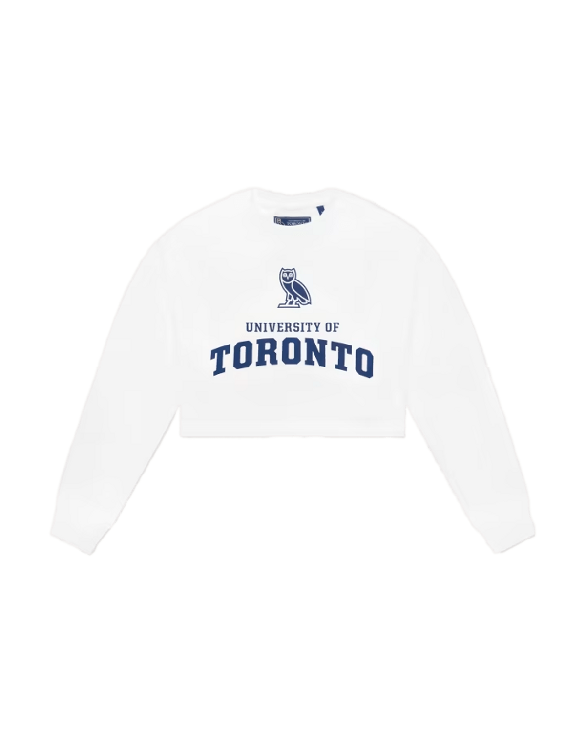 OVO × University of Toronto Merch 2022 Cropped White Crew | WHAT’S ON ...