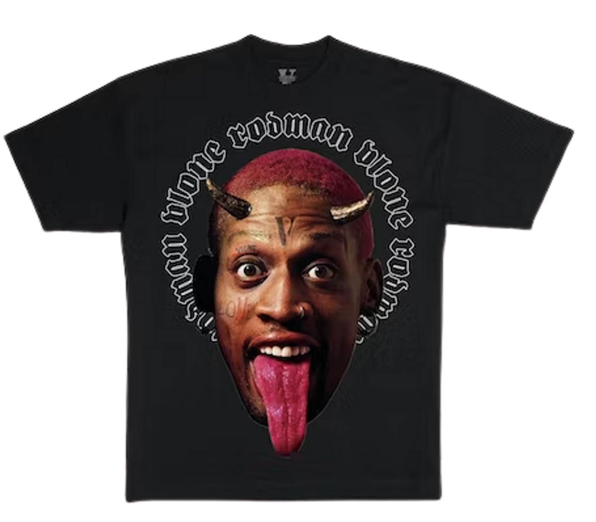 Vlone × Rodman Apparel Devil Black T-Shirt | WHAT’S ON THE STAR?