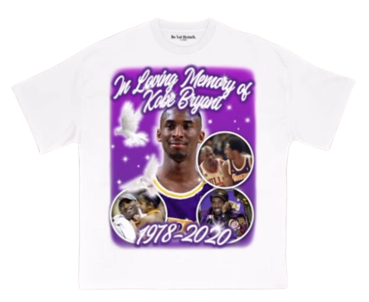 Do Not Disturb. Airbrush Kobe White Purple T-Shirt | WHAT’S ON THE STAR?