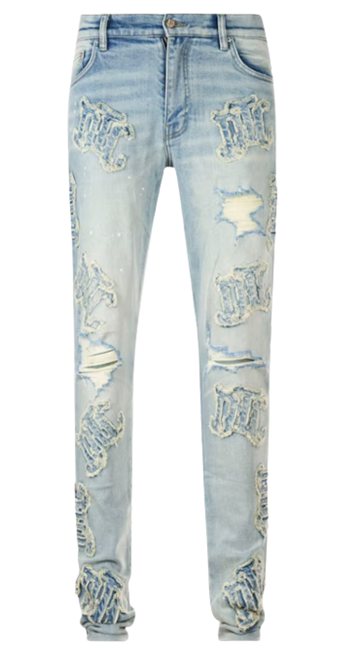 Dead Than Cool Appliqued Logo Patch Denim Jeans | WHAT’S ON THE STAR?