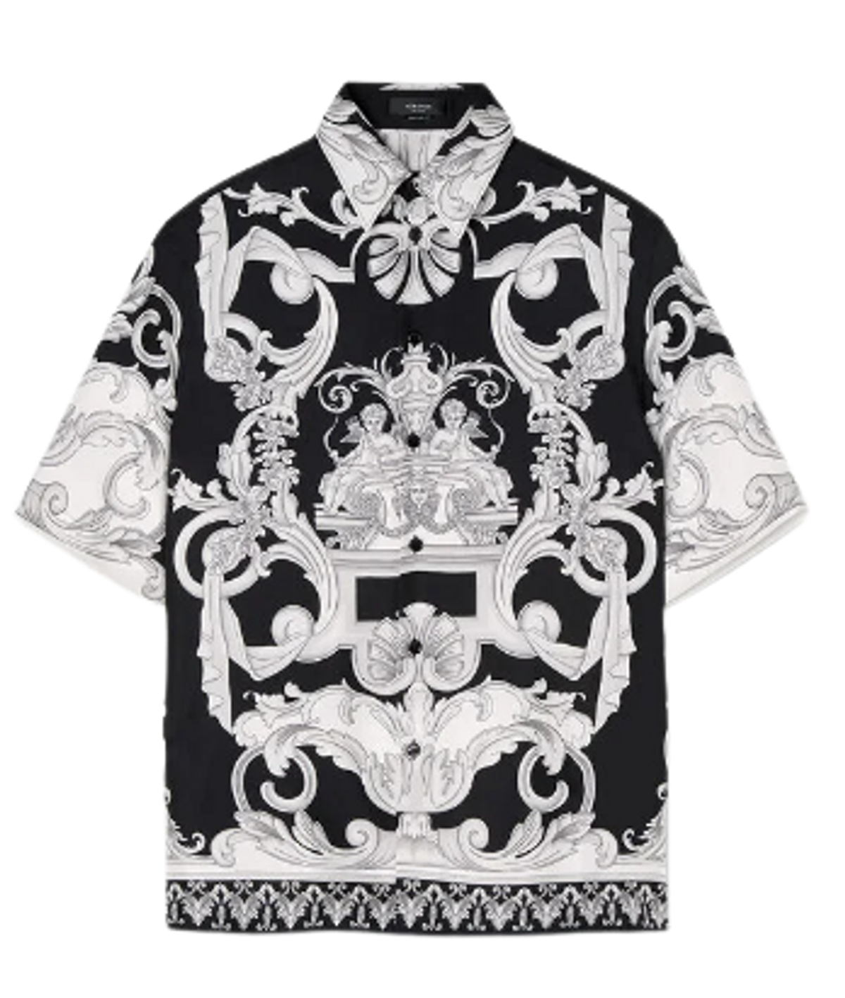 Versace Silk Silver Baroque Print Shirt | WHAT’S ON THE STAR?