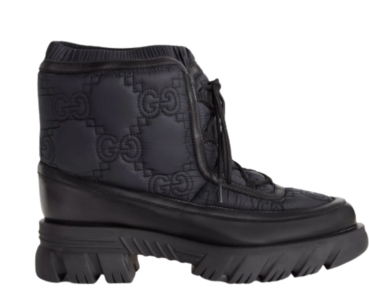 Gucci Black Leather Trim Ankle Boots | WHAT’S ON THE STAR?