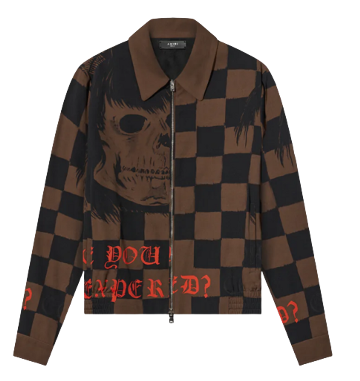 Amiri Skull Zip Brown Blouson | WHAT’S ON THE STAR?