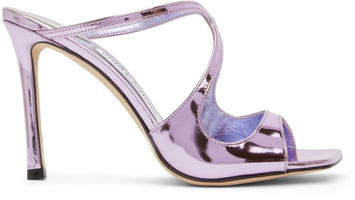 Jimmy Choo Purple Anise 95 Sandals | WHAT’S ON THE STAR?