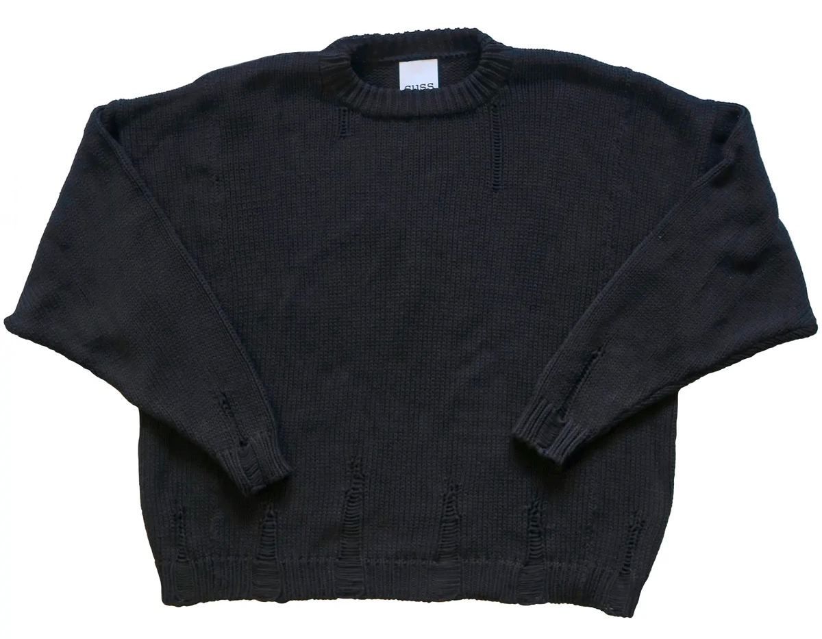 Suss Black Deconstructed Sweater | WHAT’S ON THE STAR?